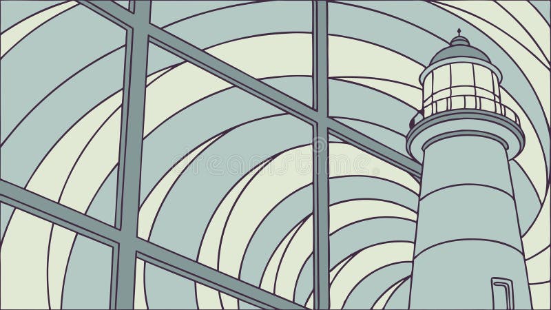 Detailed Lighthouse Structure with Windows and Railing Maritime ...