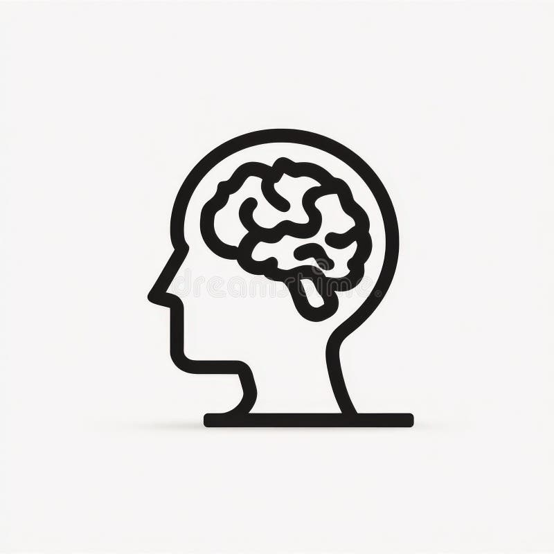 Human Brain Outline Simple Line Drawing Stock Photos - Free & Royalty ...