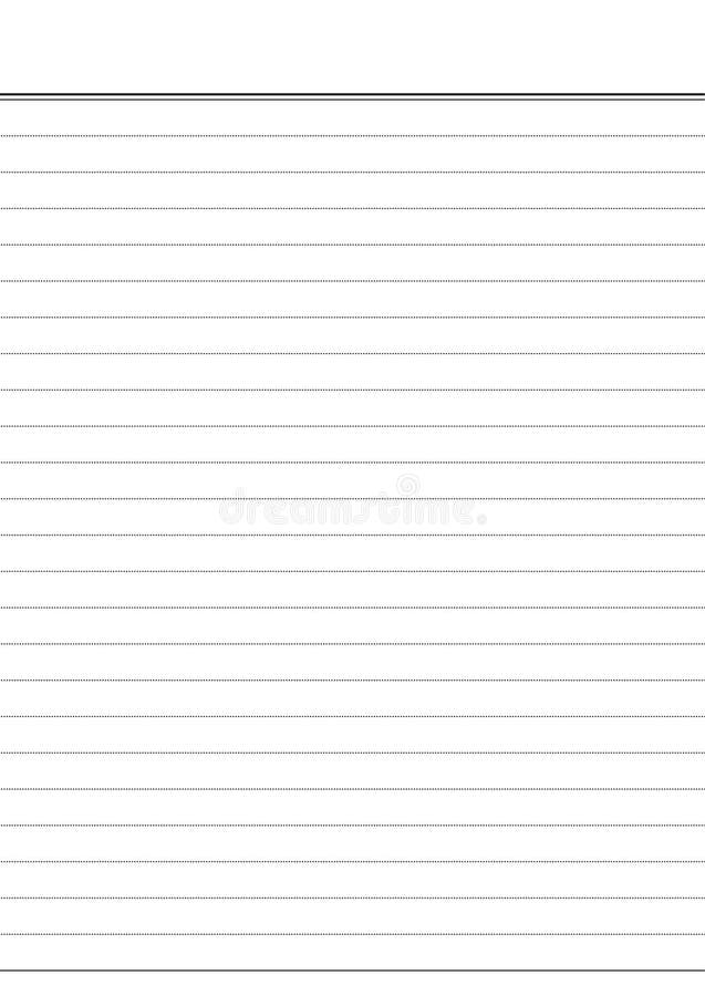 Detailed Lined Paper Texture White Background. Isolated Practice Paper ...
