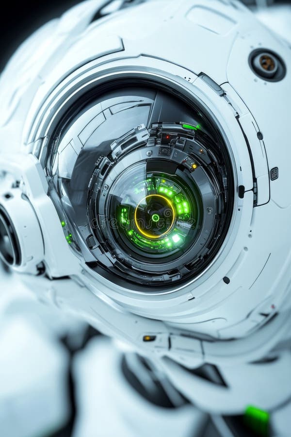 A Detailed Look at an Advanced Robotic Eye with Complex Wiring and ...