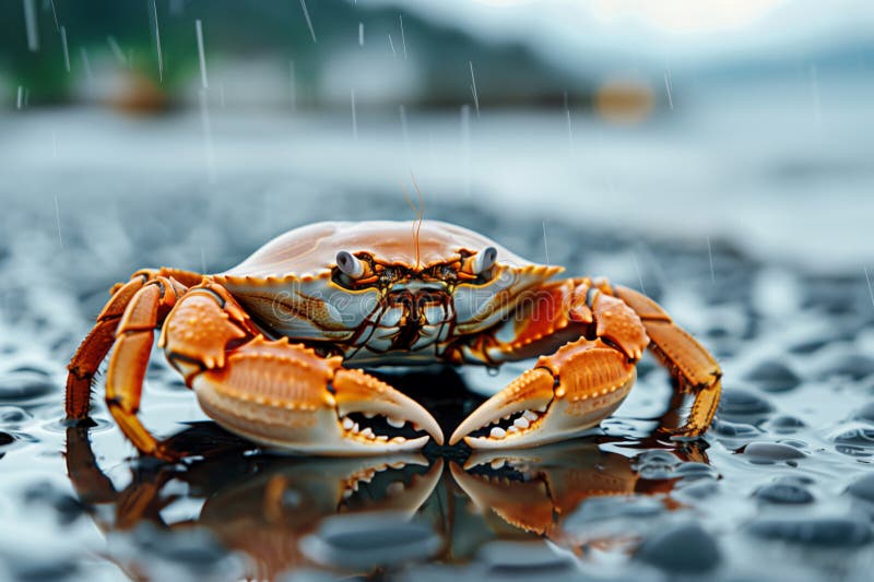 A Detailed Look at an Alaskan Crab Displaying Its Intricate Shell ...