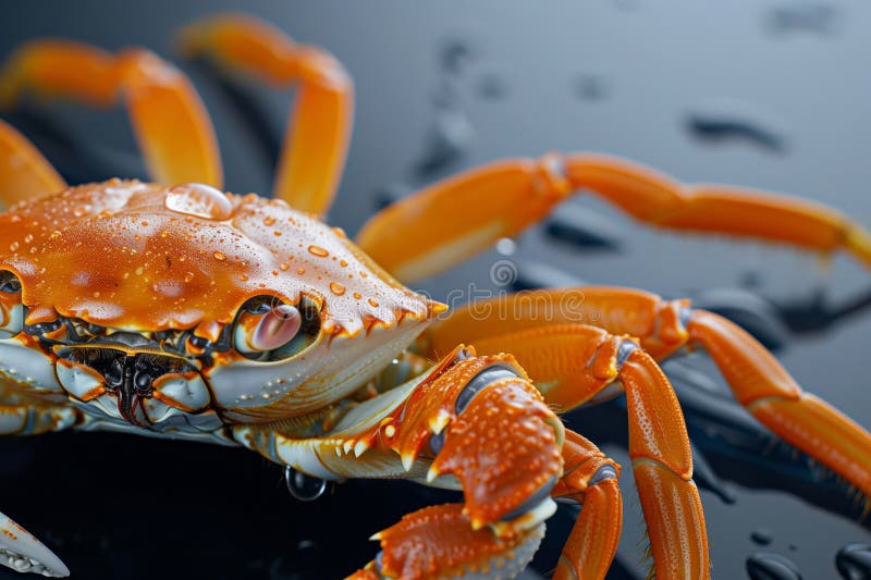 A Detailed Look at an Alaskan Crab Displaying Its Intricate Shell ...