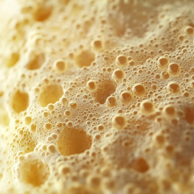 Close Up View of Bacteria Thriving on Bread or Cheese in a Kitchen ...