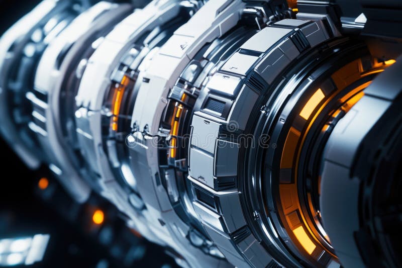 A Detailed Look at a Futuristic Device S Internal Mechanisms Stock ...