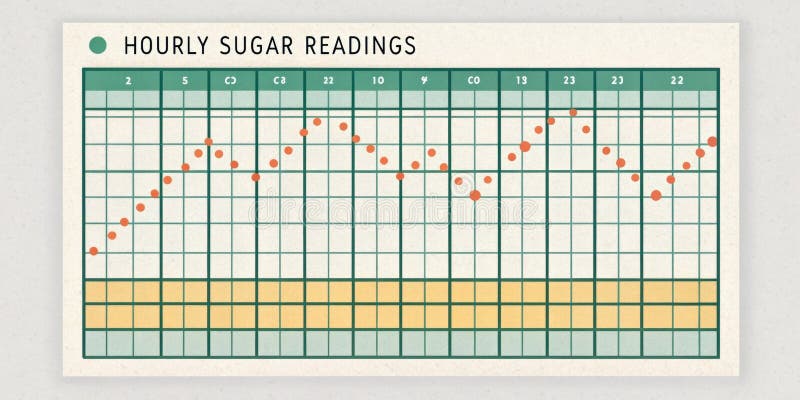A Detailed Look at a Grid Chart with Hourly Sugar Readings Clearly ...