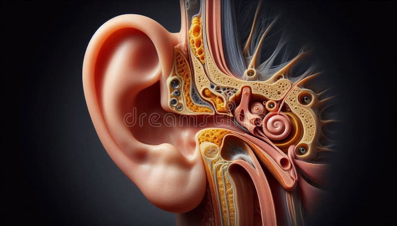 A Detailed Look at the Human Ear S Anatomy Stock Illustration ...
