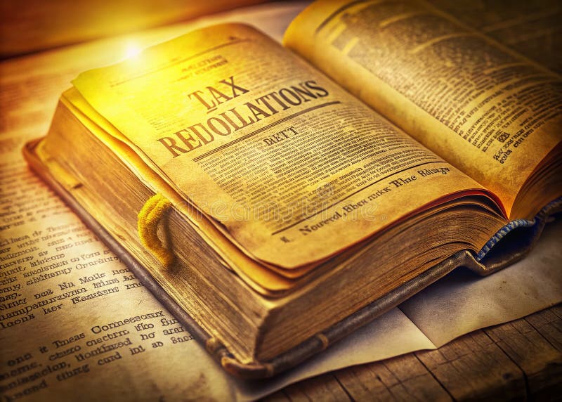 Detailed Look Inside a Vintage Tax Code Book Highlighted for Easy ...