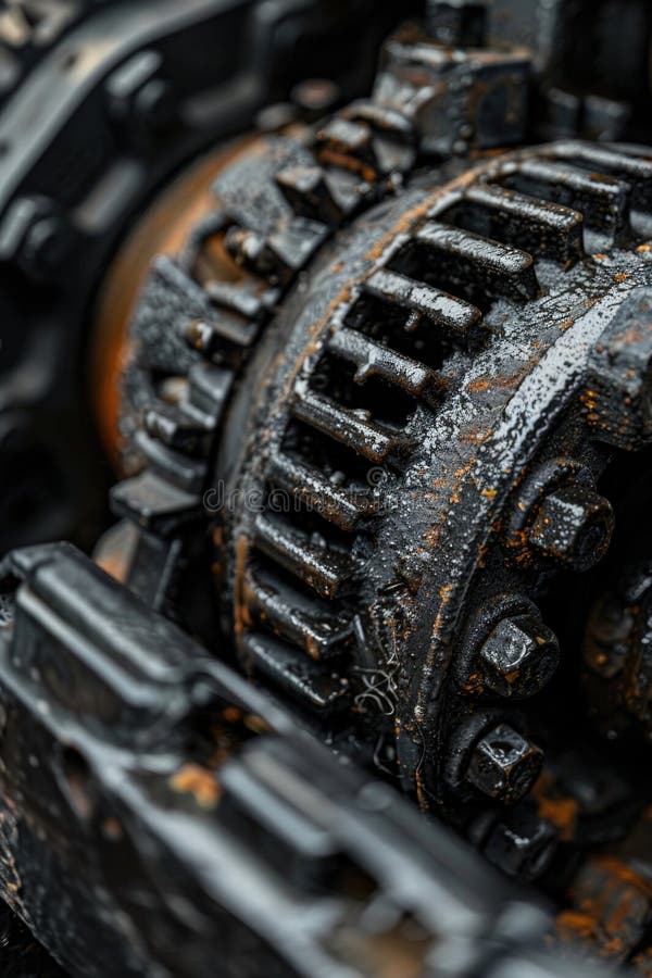 A Detailed Look at an Old Engine with Rust and Corrosion Stock Image ...