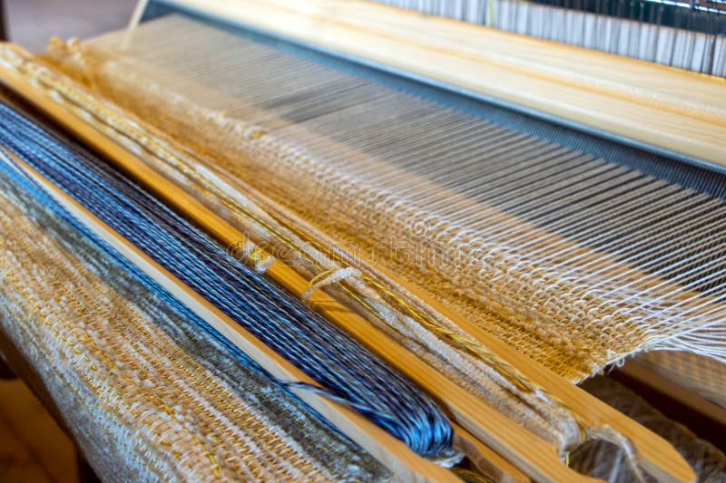 The Detailed Look at a Old Weaving Loom Stock Photo - Image of ...