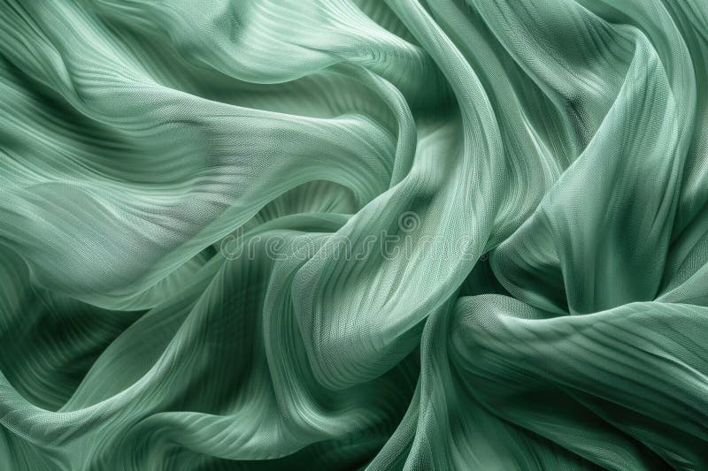 A Detailed Look at a Piece of Green Textile Stock Image - Image of ...