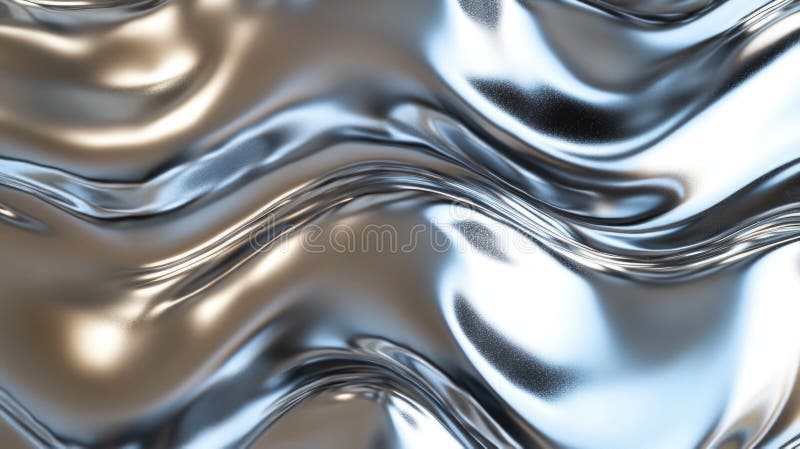 A Detailed Look at a Reflective Material with a High-gloss Finish Stock ...