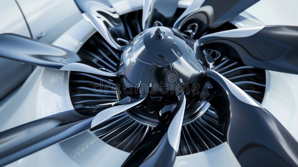 A Detailed Look at the Rotating Blade Displaying Its Power and ...