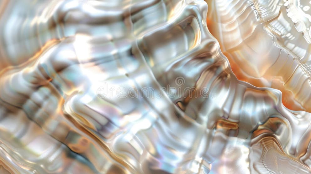A Detailed Look at the Shell S Reflective Surface Stock Image - Image ...