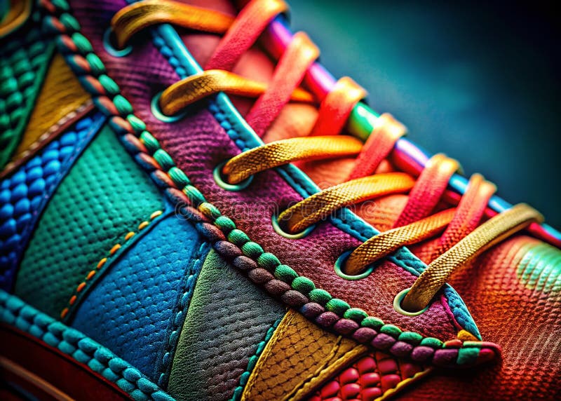 Detailed Look at Shoe Design Template Exploring Fabric Texture ...