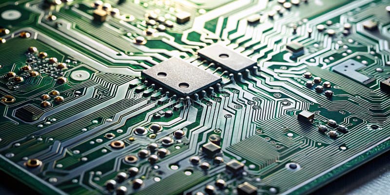 A Detailed Look at a Subtle White Textured Printed Circuit Board PCB ...