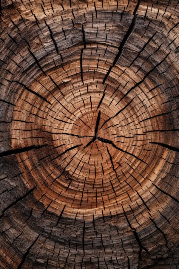 Close-up View of Tree Rings Showing Growth Patterns and Age Stock ...