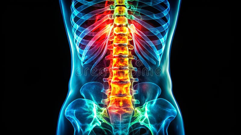 Detailed Lumbar Spine Silhouette: a Comprehensive Anatomical Overview ...
