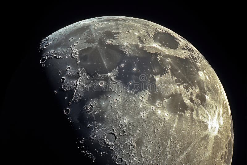 Detailed Lunar Surface Map with Craters and Data Overlays Stock Photo ...