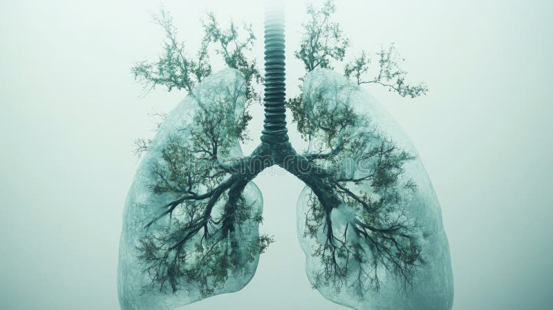Detailed Lungs Illustration with Tree-like Branches Stock Photo - Image ...
