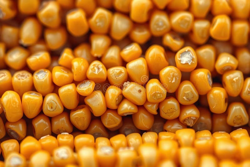Detailed Macro Capture of Corn Kernels, Highlighting Texture and ...