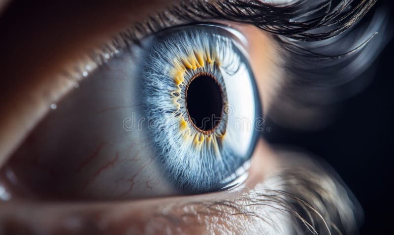 Detailed Macro Closeup of Human Eye with Intricate Iris Patterns Stock ...