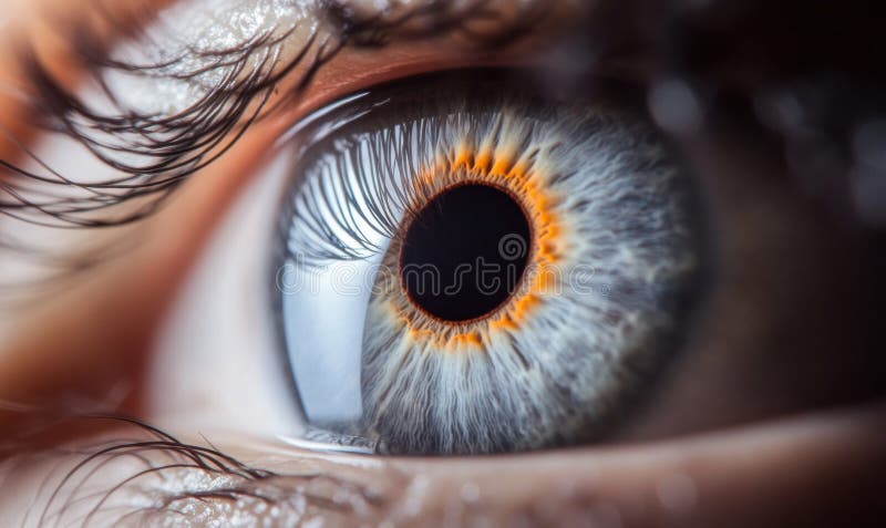 Detailed Macro Closeup of Human Eye with Intricate Iris Patterns Stock ...