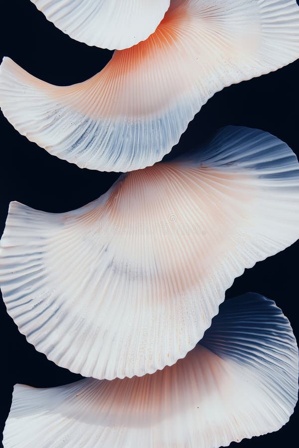 Detailed Macro Composition of Scallop Shells in Pastel and Bold Shades ...