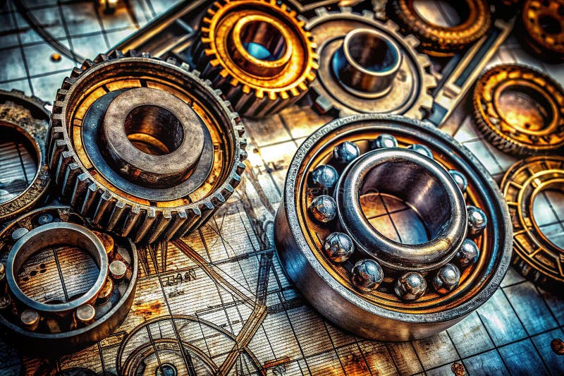 A Detailed Macro Exploration of Intricate Mechanical Components Vintage ...