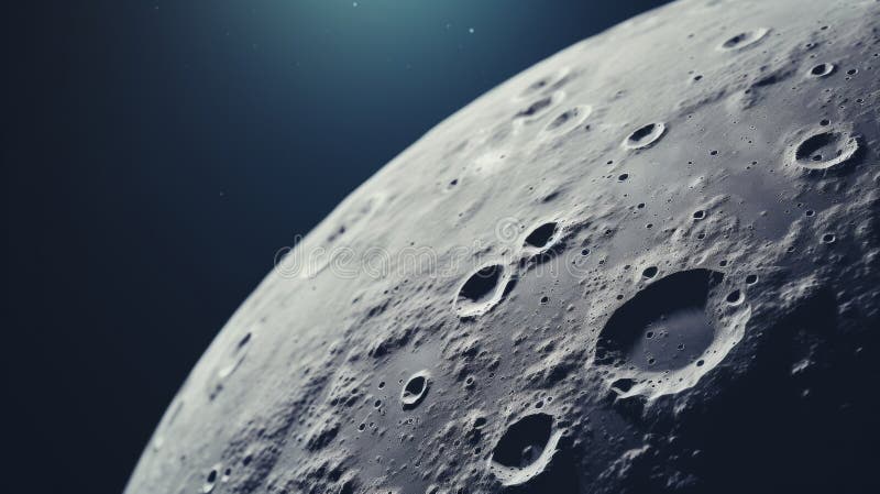 Detailed Macro Image of Planets Surface Showing Textures and Craters in ...