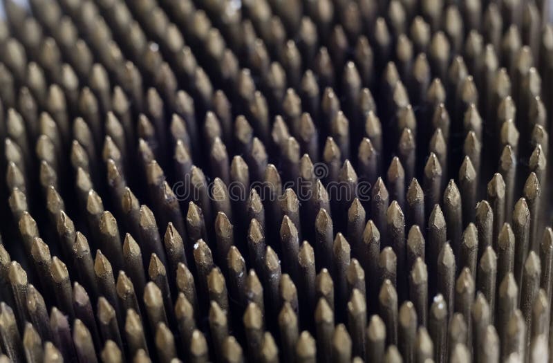 Macro Shot of Metal Sharp Spikes in Abstract Pattern Stock Photo ...