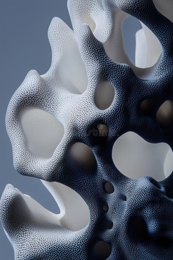 Detailed Macro Photograph of a Perforated Coral Structure with Organic ...