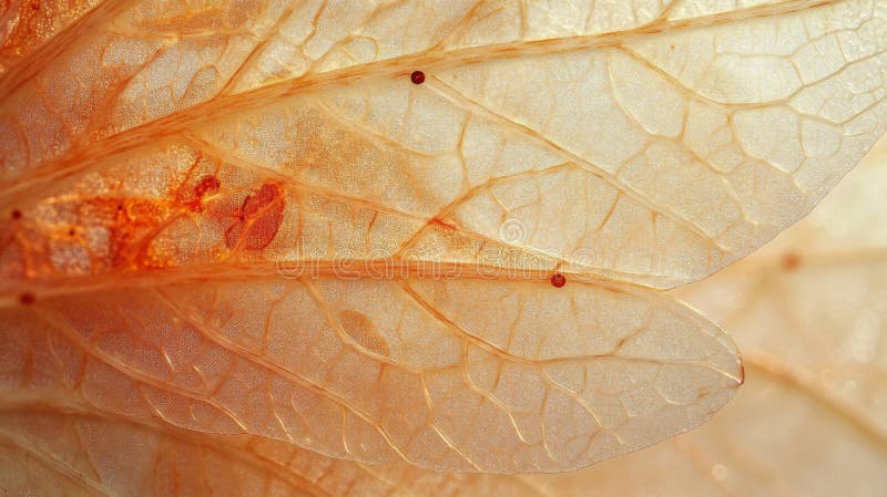 Detailed Macro Photograph of Translucent Insect Wing Featuring Veins ...