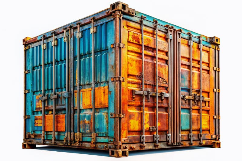 Detailed Macro Photography of Cargo Containers: Visualizing Global ...