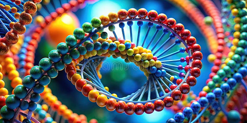 Detailed Macro Photography of a Circular DNA Helix Exploring the ...