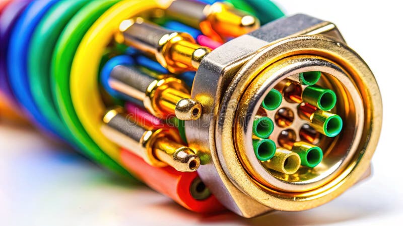 Detailed Macro Photography of an Electrical Connector Closeup View of a ...