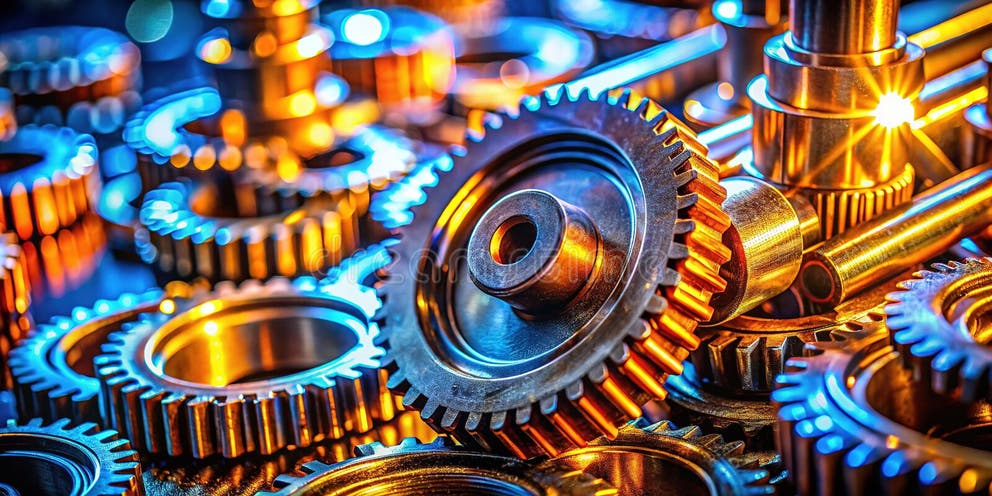 Detailed Macro Photography of a Shared Industrial Gear Component ...