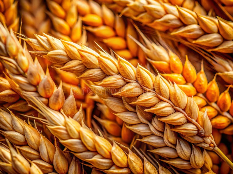Detailed Macro Photography of Single Wheat Grains a CloseUp Look at the ...