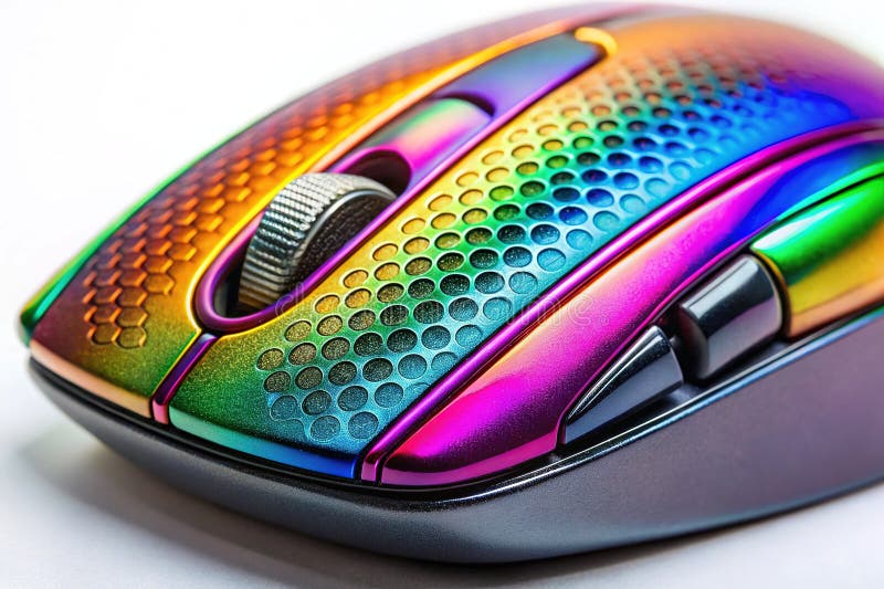 Detailed Macro Photography of a Wireless Computer Mouse Closeup View of ...