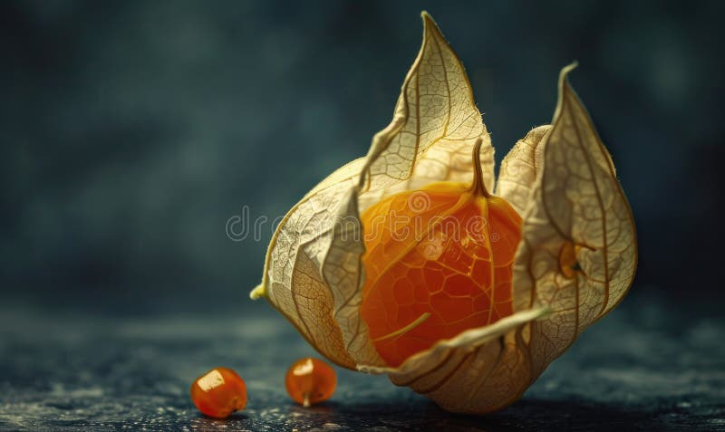 Detailed Macro of Physalis with the Husk Torn Stock Photo - Image of ...