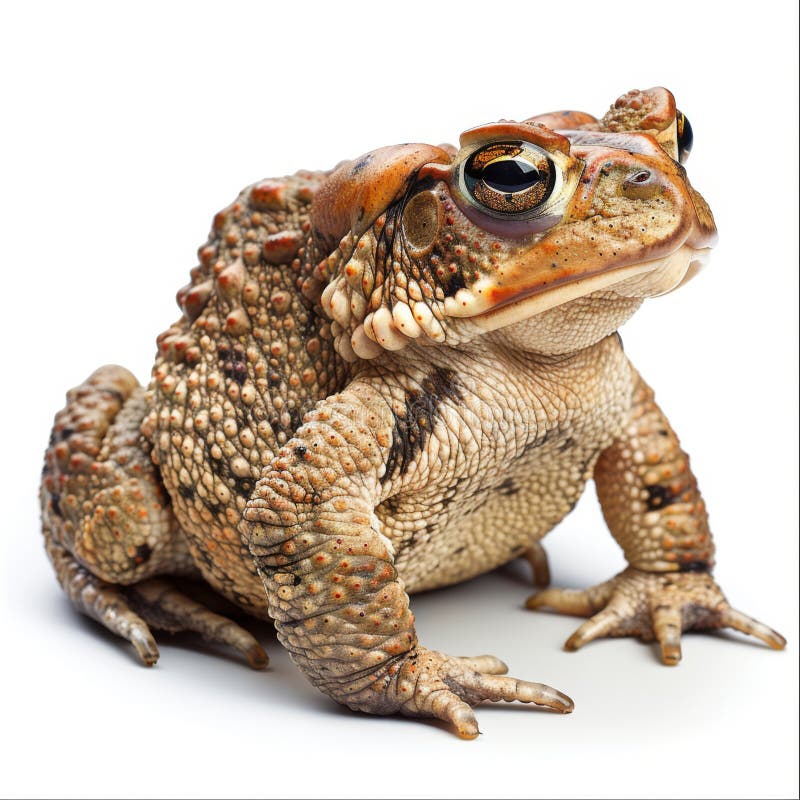Detailed Macro Shot of a Large Toad Showcasing Its Textured Skin ...