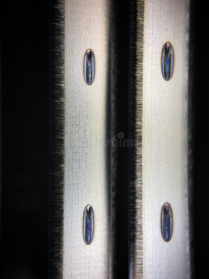 A Detailed Macro Shot of Razor Blades Used in Razors. Stock Photo ...