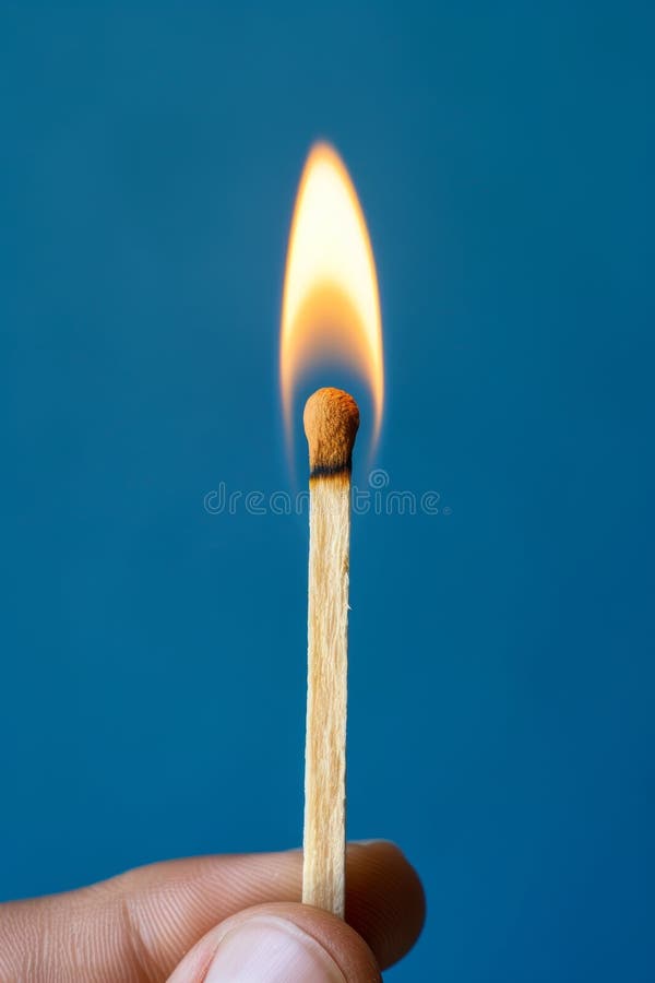 Detailed Macro Shot Showcasing the Ignition Process of a Matchstick in ...