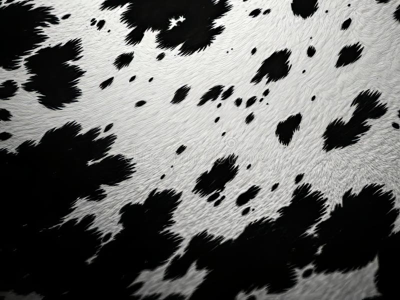 A Detailed Macro View of Black and White Cowhide Leather Texture a ...
