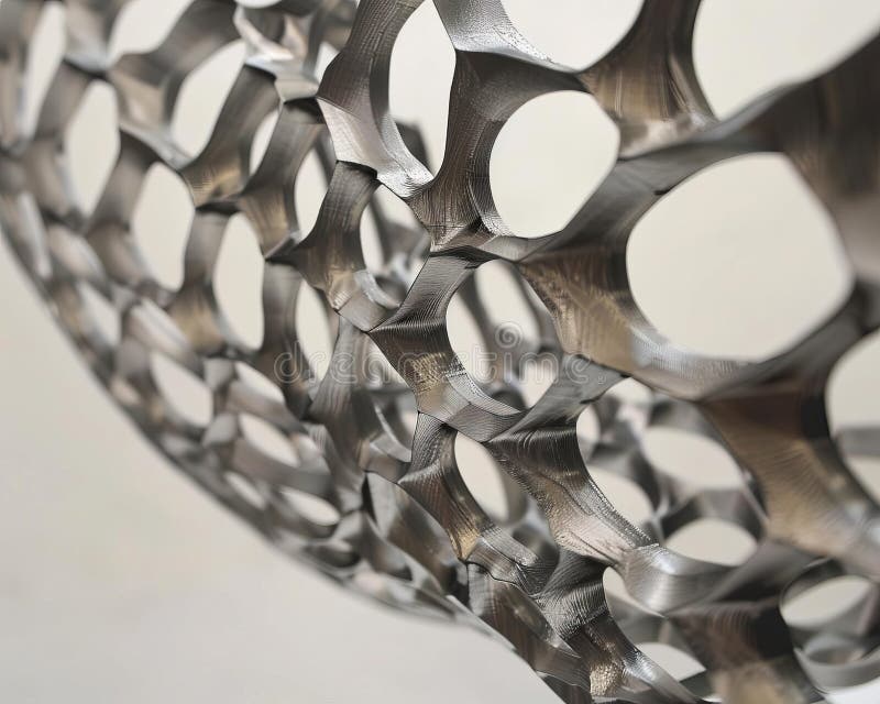 79 Detailed Macro View of 3D Printed Metallic Geometric Lattice ...