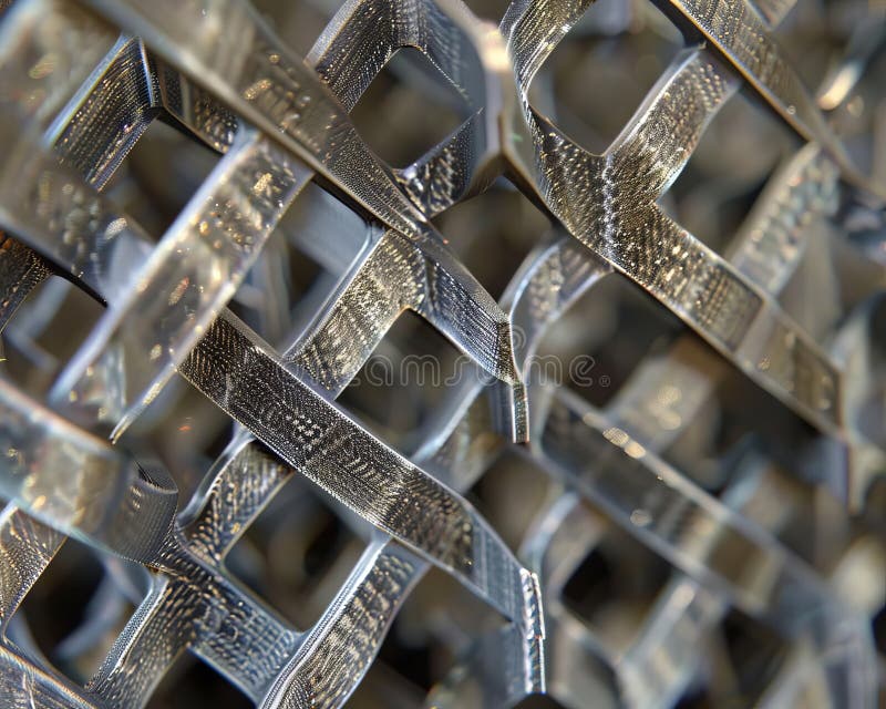 79 Detailed Macro View of 3D Printed Metallic Geometric Lattice ...