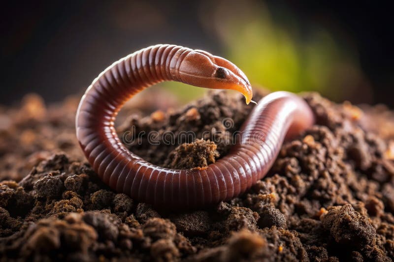 A Detailed Macro View of an Earthworm in Its Soil Habitat Exploring the ...