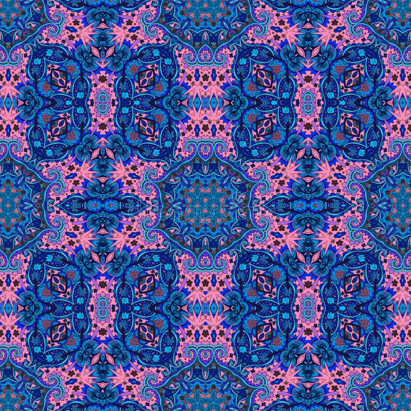 Detailed Magic Medieval Seamless Pattern Stock Illustration ...