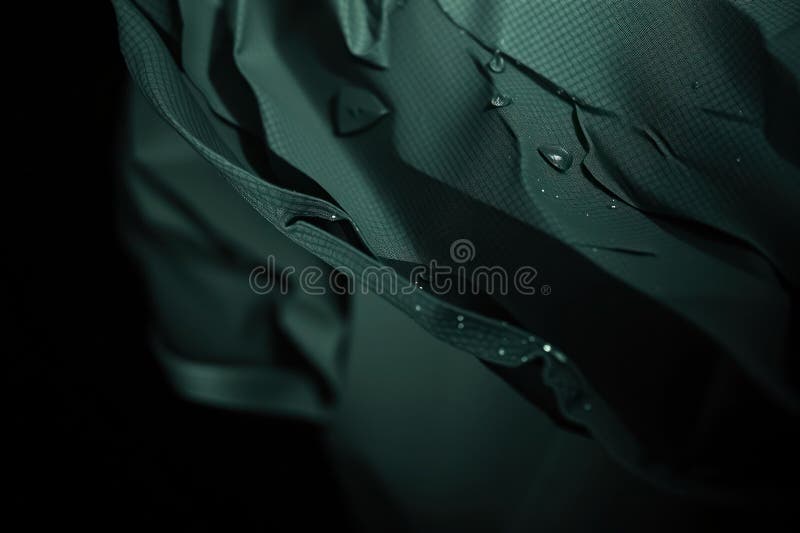 A Detailed, Magnified View of a Waterproof Fabric Texture Stock ...
