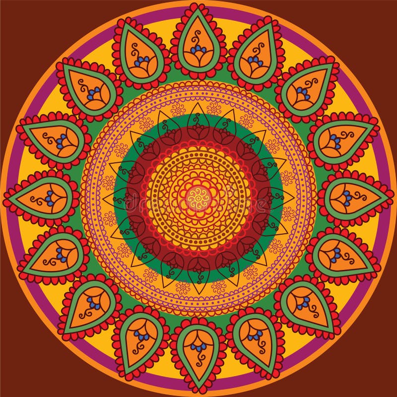 Detailed Mandala Design stock vector. Illustration of asia - 21549634