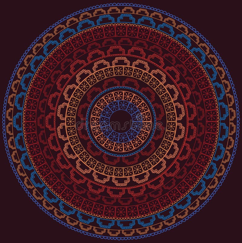 Detailed Mandala Design stock vector. Illustration of asia - 21549634